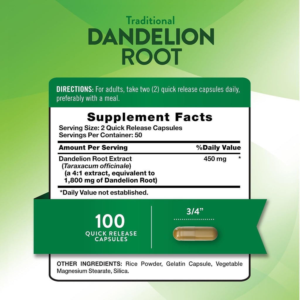 500 mg dandelion root supplement