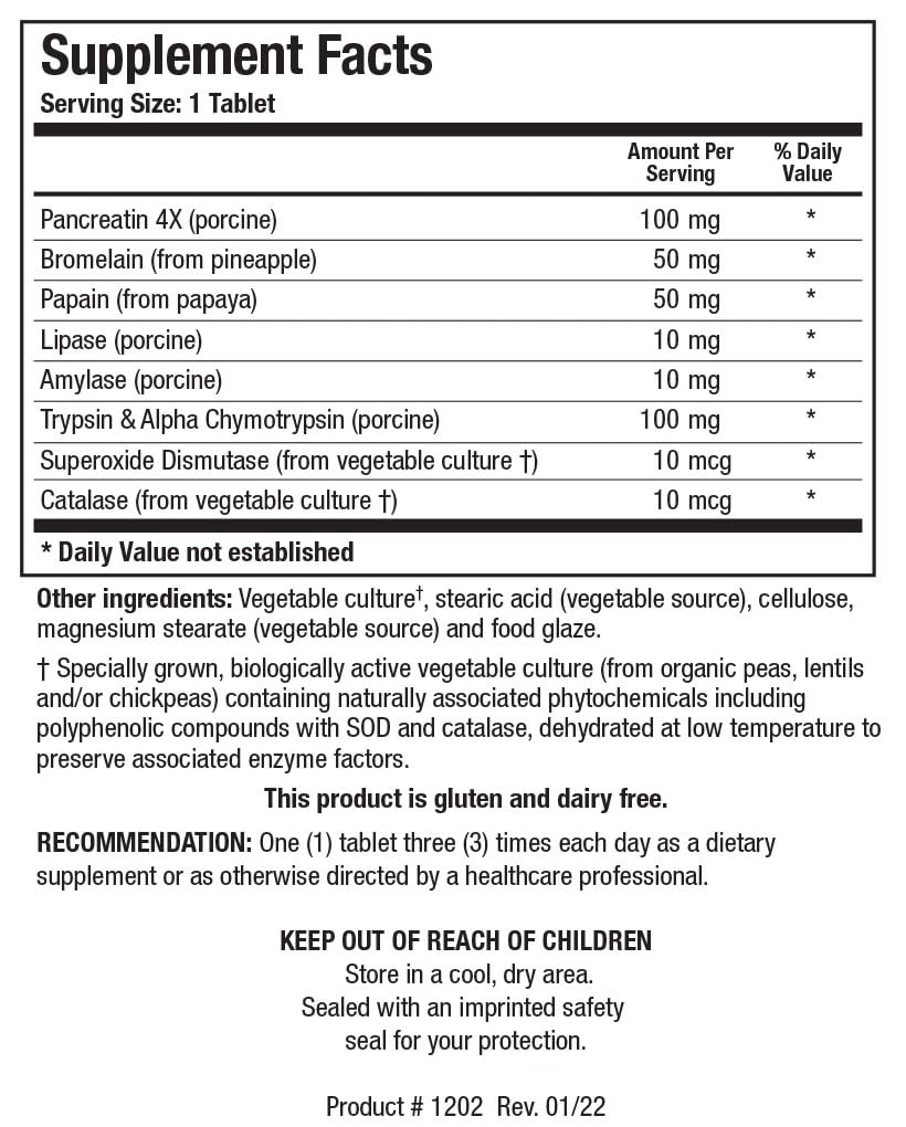 500 mg digestive enzyme tablets for health