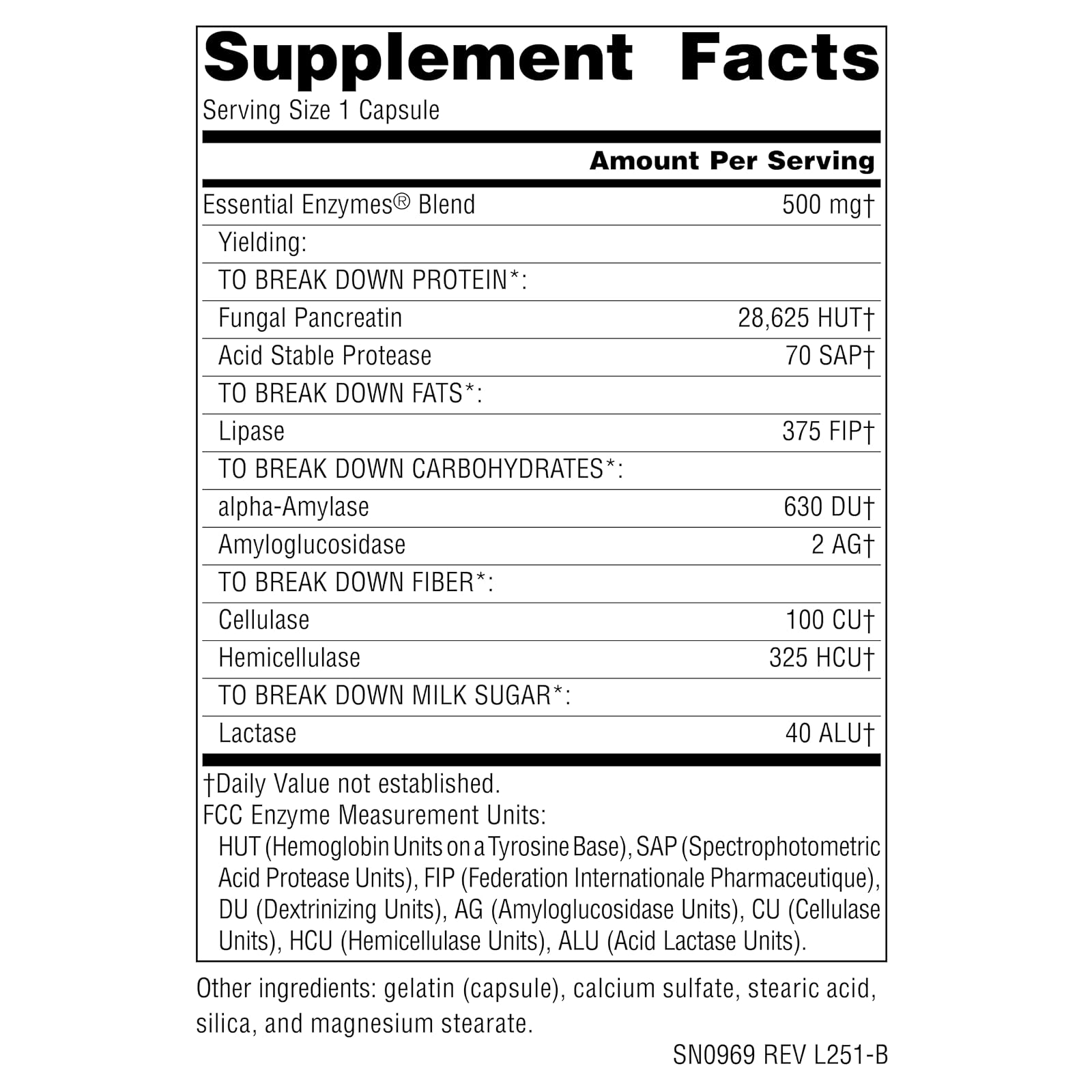 500 mg digestive enzymes for digestion