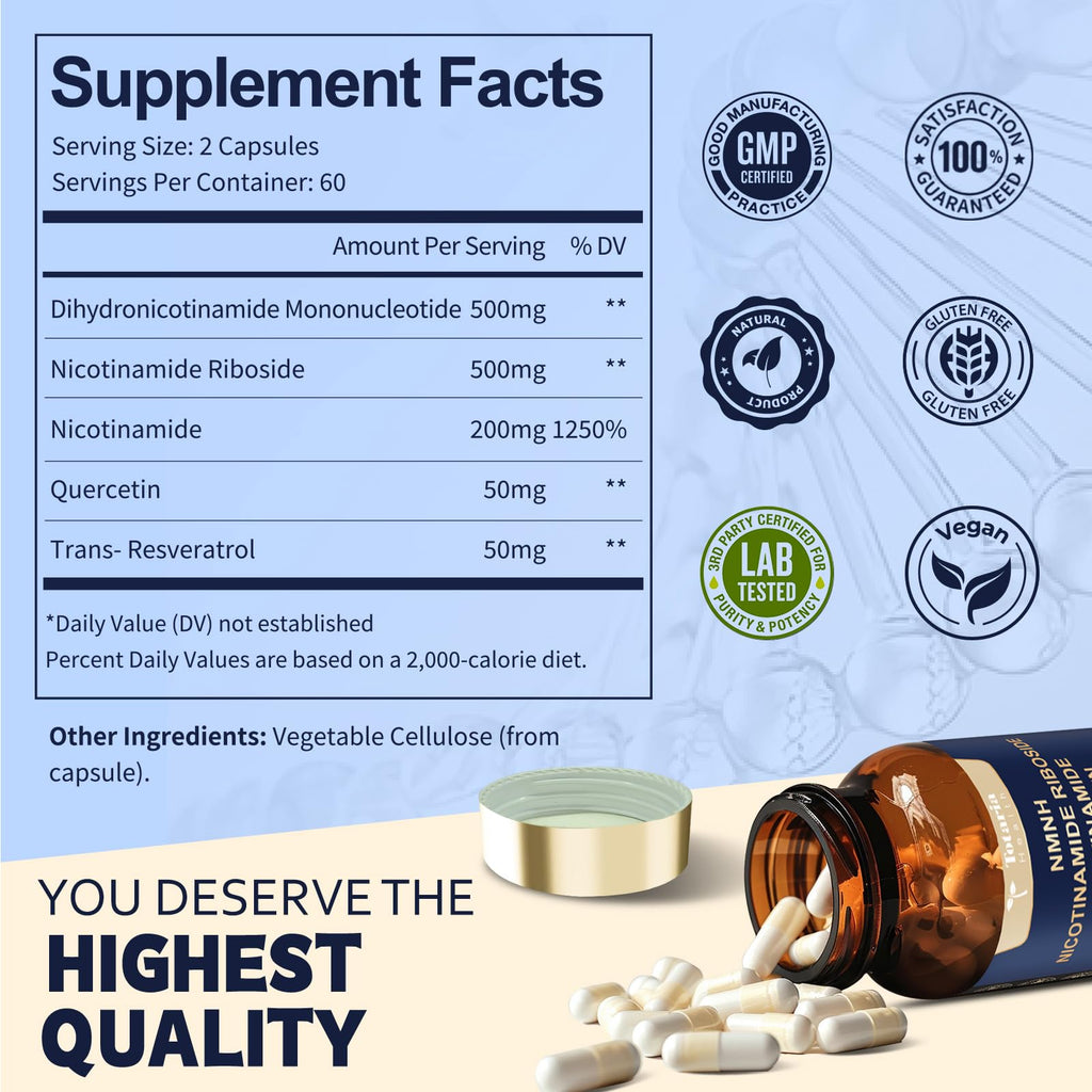 500 mg dihydronicotinamide for energy