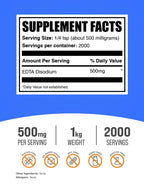 500 mg Disodium EDTA supplement benefits