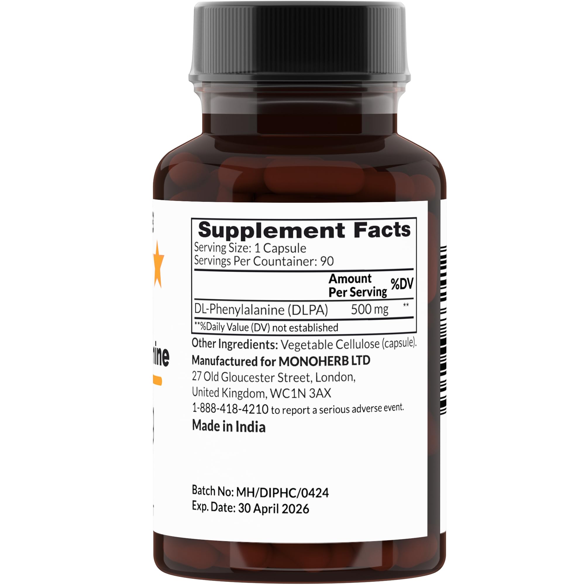 500 mg DLPA capsules for daily wellness