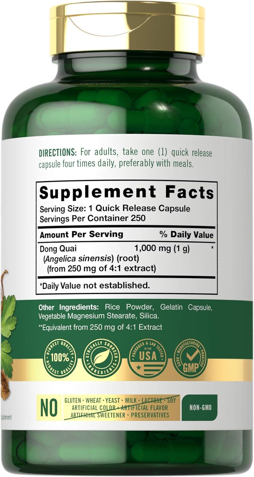 500 mg Dong Quai supplement