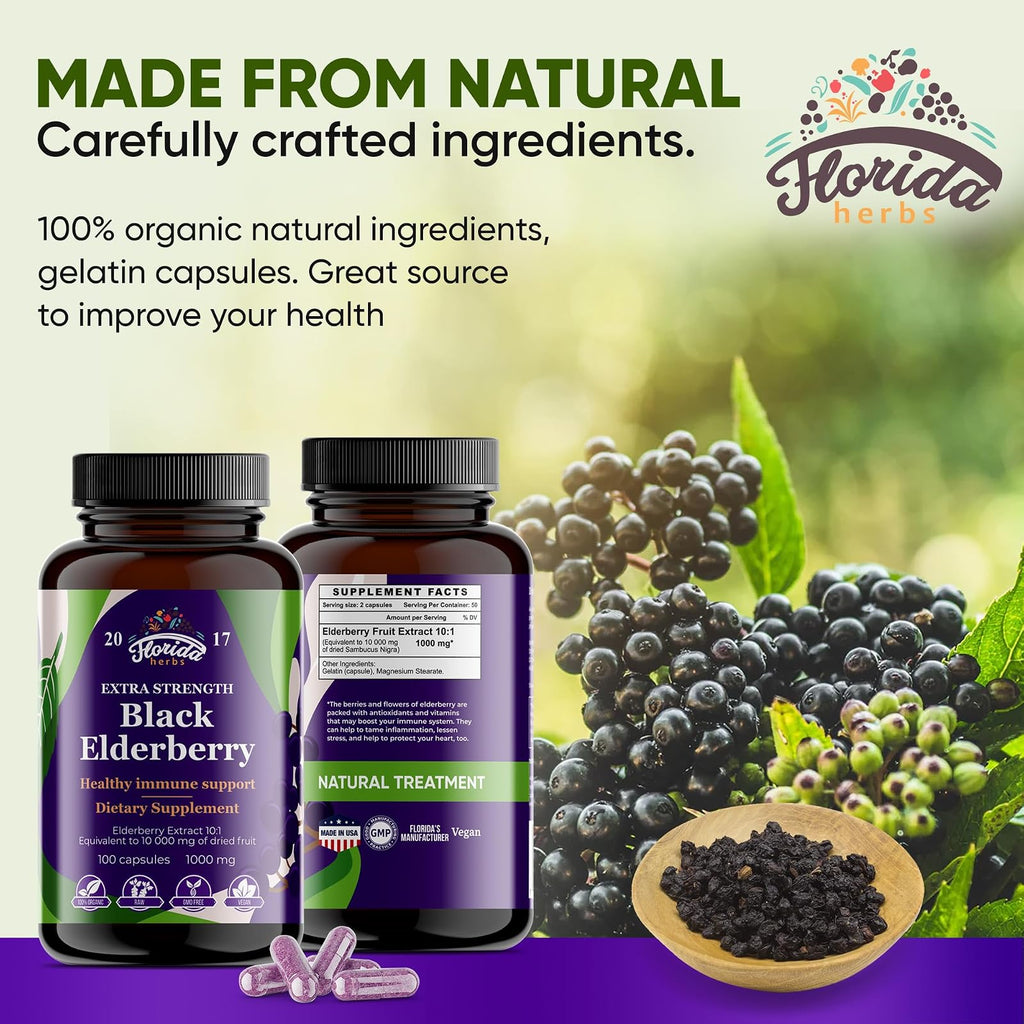 500 mg elderberry supplement for wellness