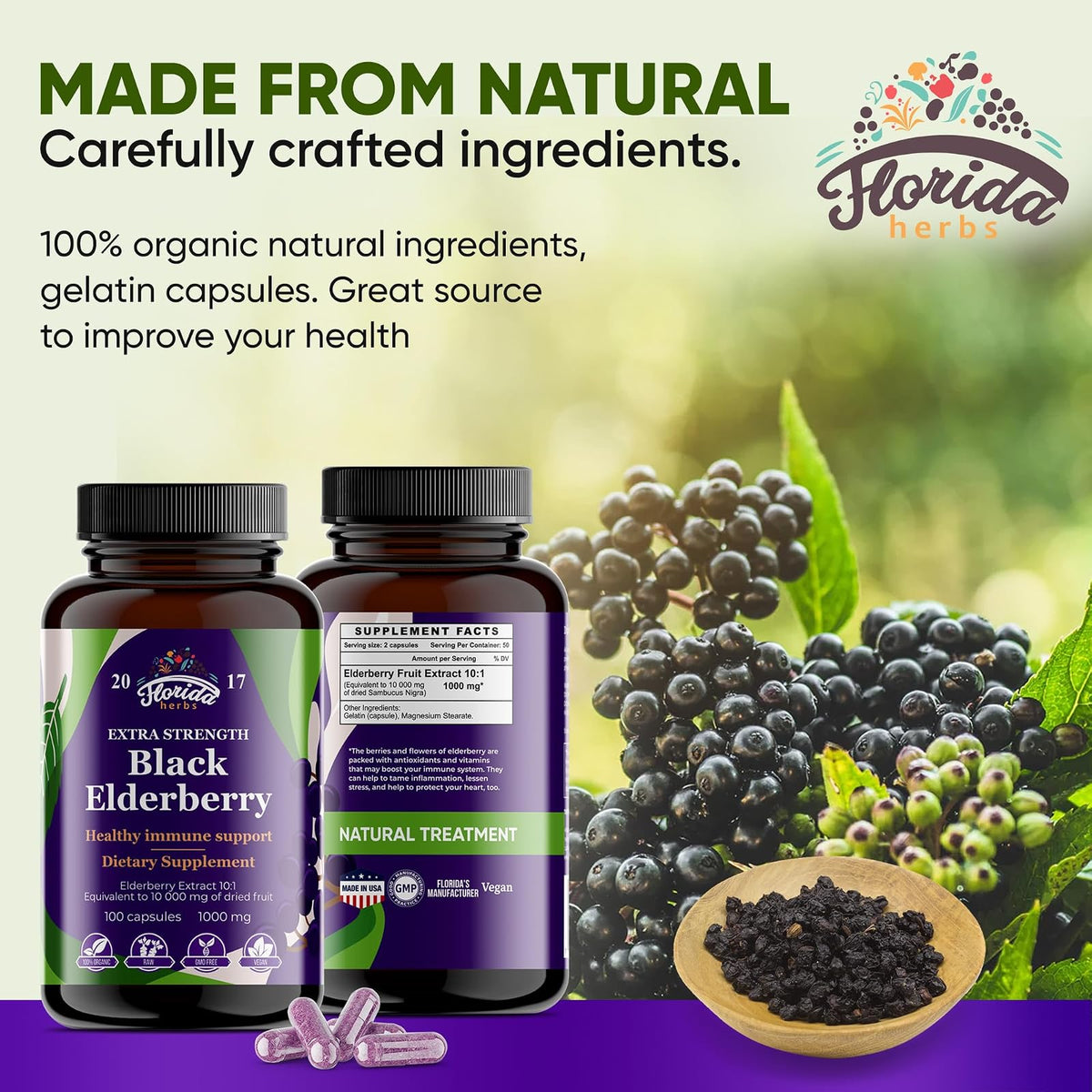 500 mg elderberry supplement for wellness