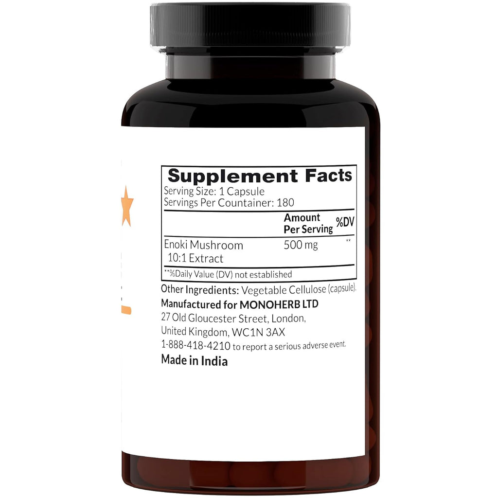 500 mg Enoki mushroom health benefits