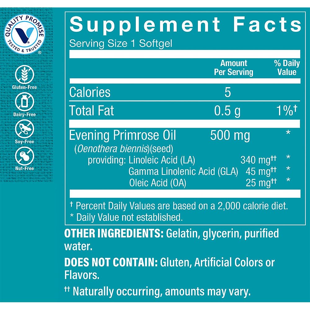 500 mg Evening Primrose Oil benefits