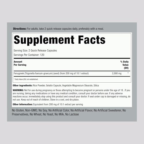 500 mg fenugreek for hormonal balance