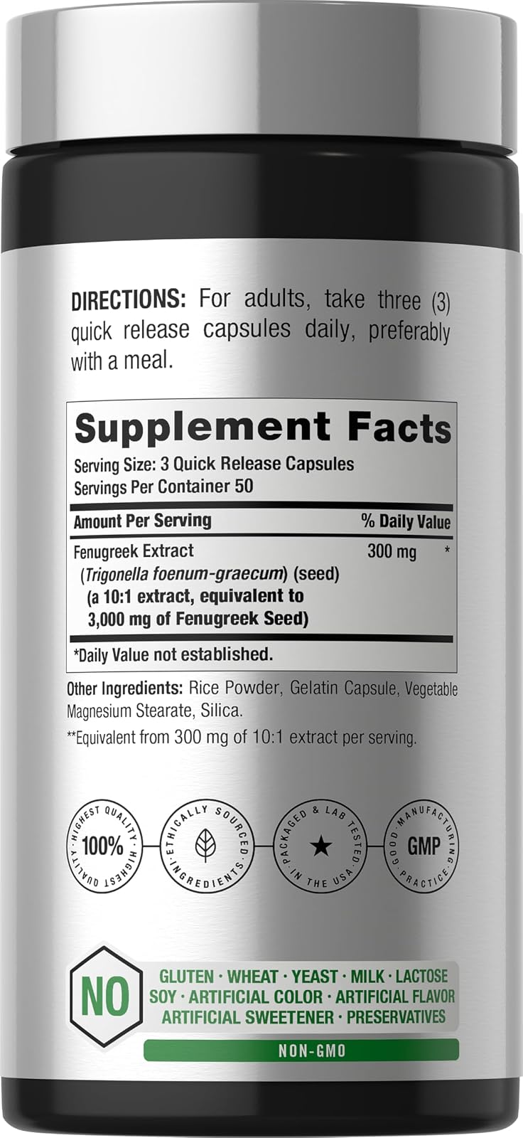 500 mg fenugreek multivitamin for men