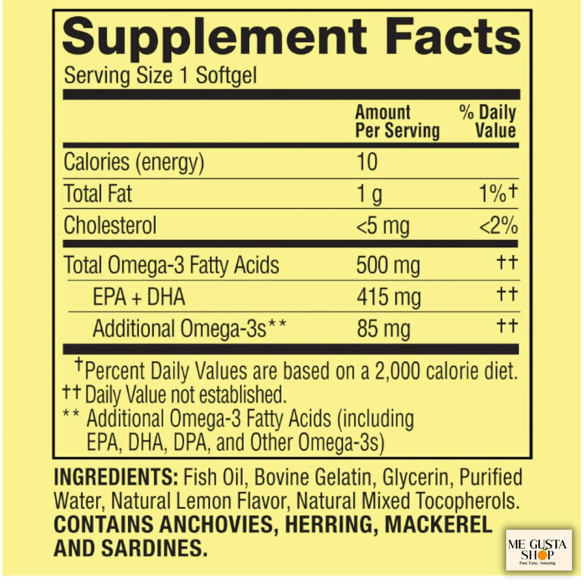 500 mg fish oil capsules