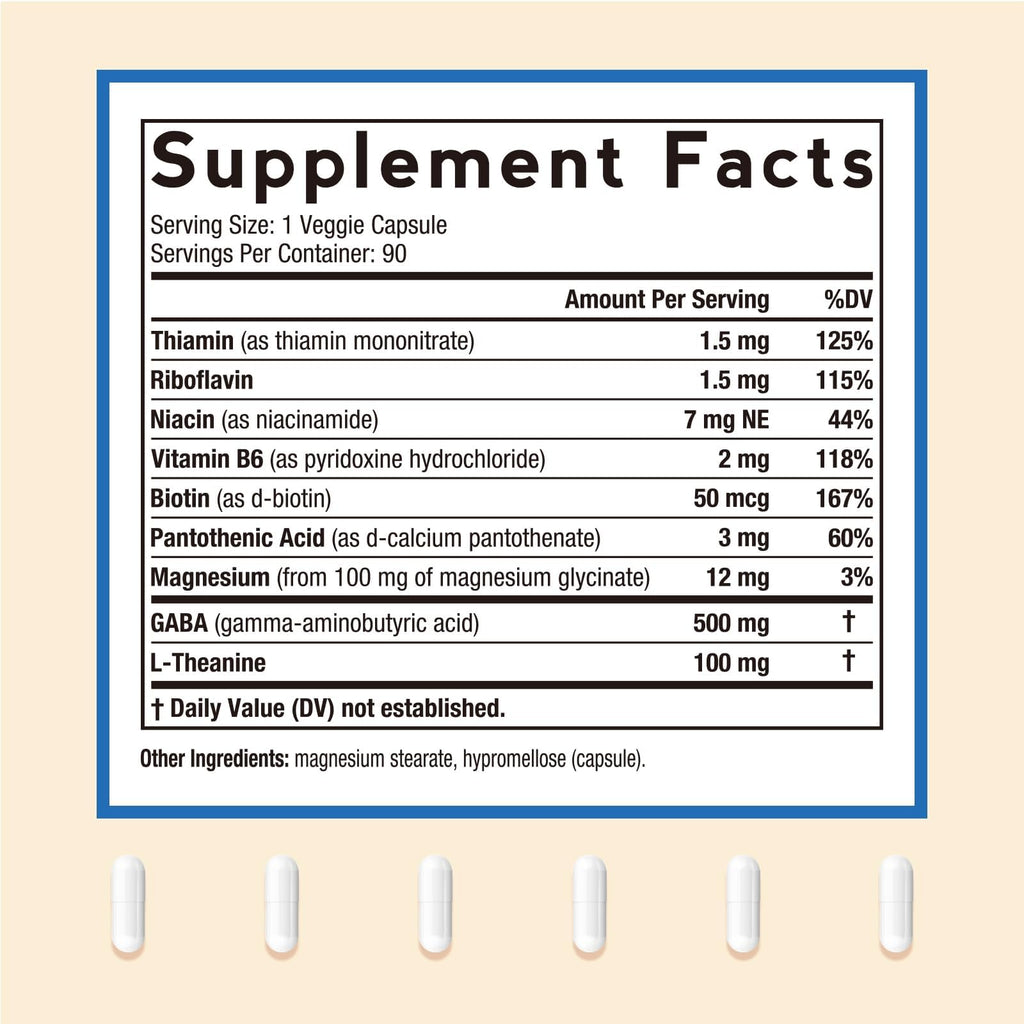 500 mg GABA magnesium for relaxation