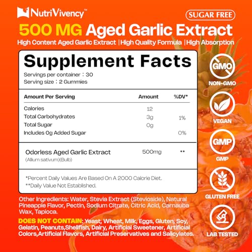 500 mg garlic extract for heart health
