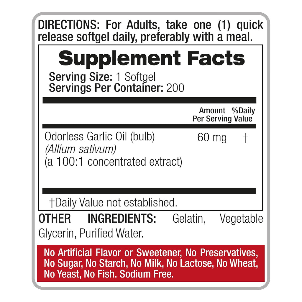 500 mg garlic for immune support