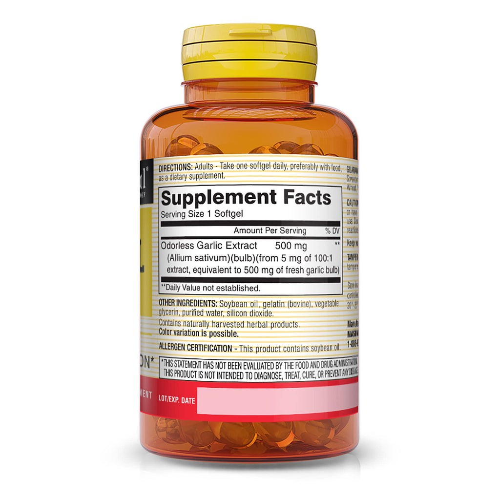 500 mg garlic oil softgels