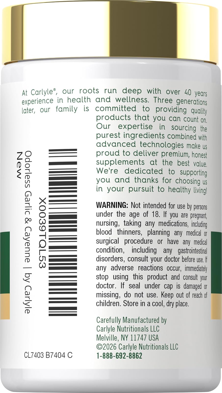 500 mg garlic supplement for wellness
