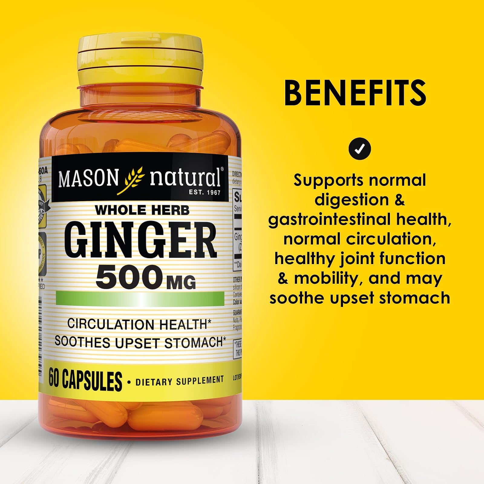 500 mg ginger herbal supplement