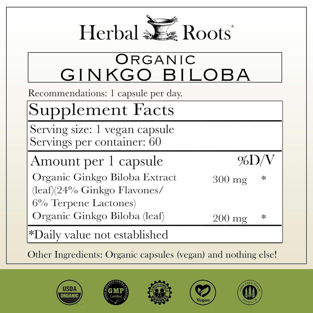 500 mg ginkgo biloba supplement