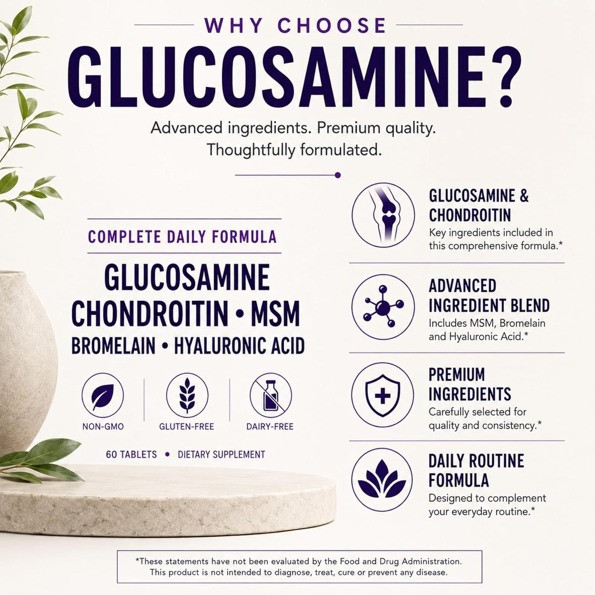 500 mg Glucosamine Chondroitin tablets