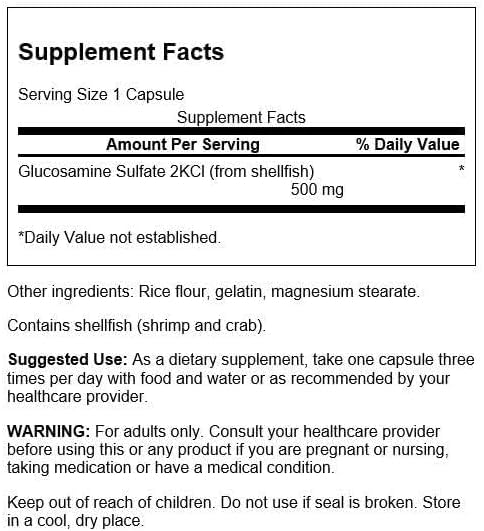 500 mg glucosamine joint support