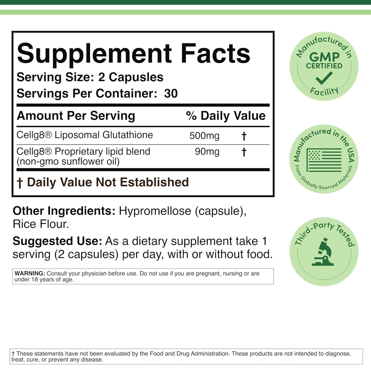 500 mg glutathione for detox