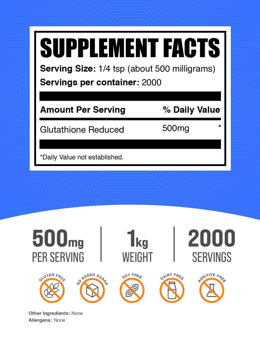 500 mg Glutathione for immune support