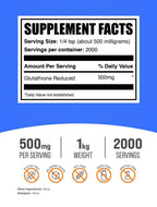 500 mg Glutathione for immune support
