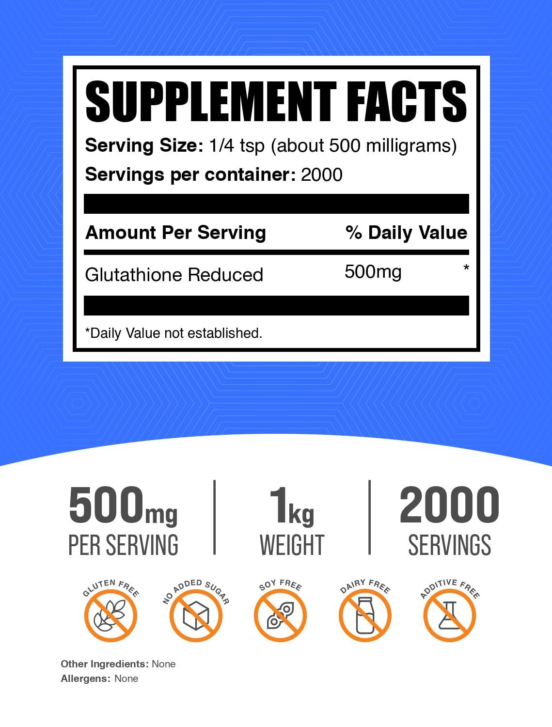500 mg Glutathione for immune support