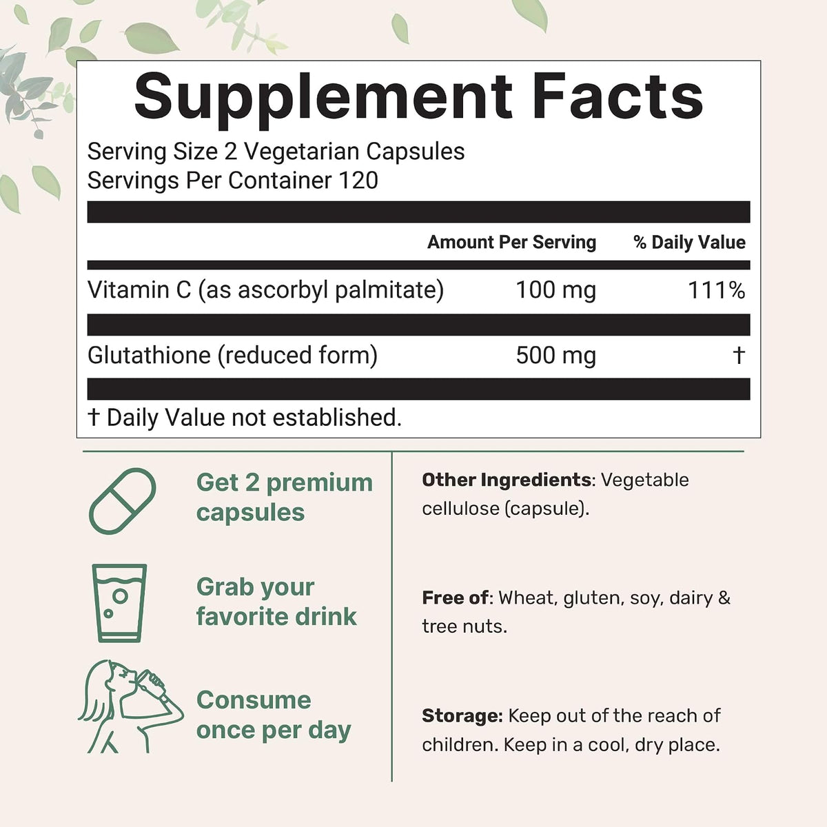 500 mg glutathione for immune support