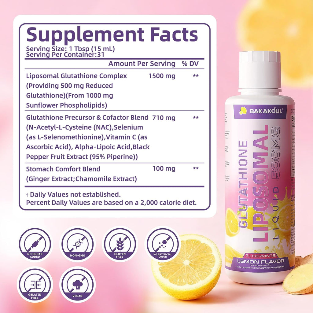 500 mg glutathione liquid supplement