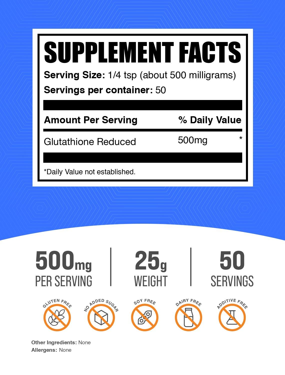 500 mg glutathione supplement