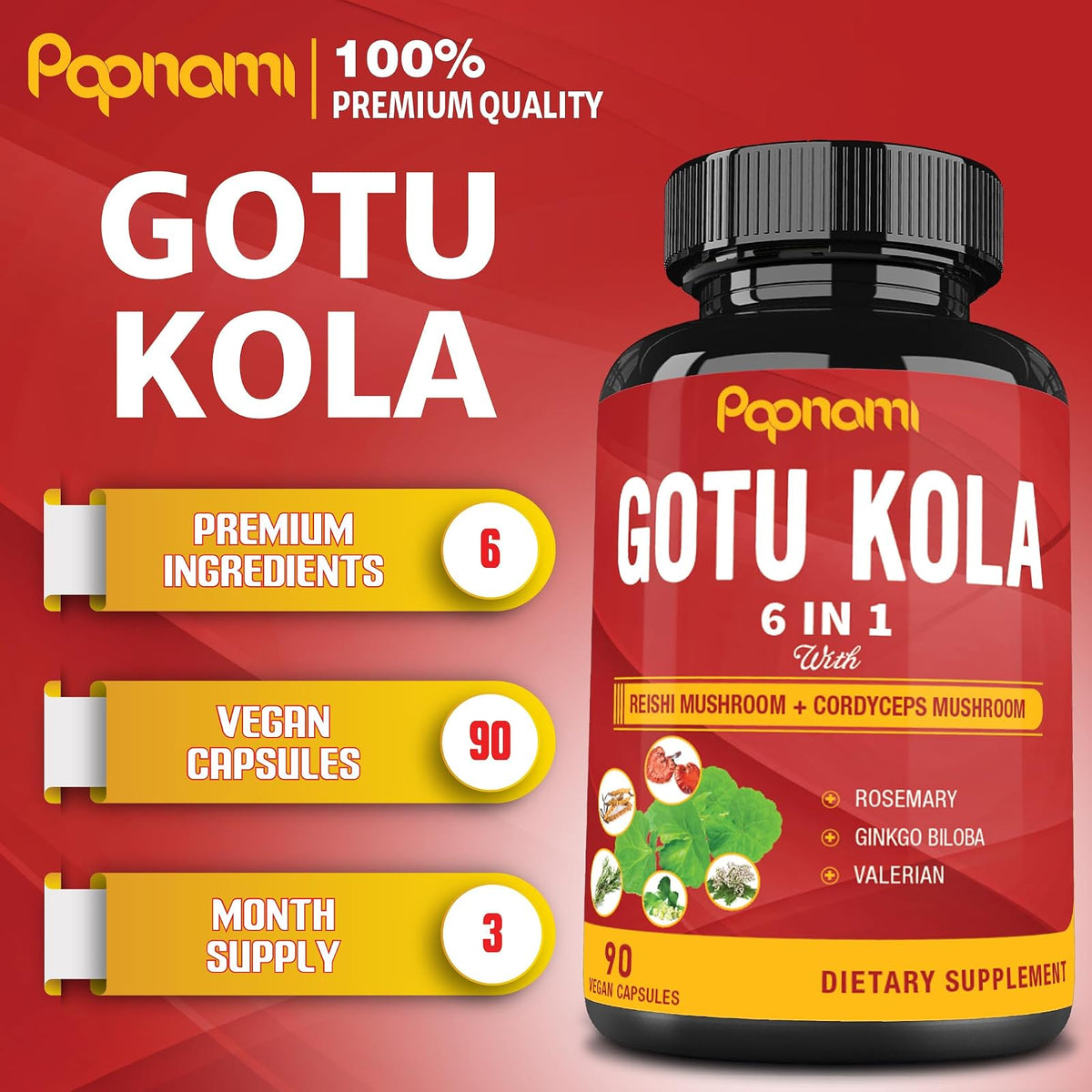 500 mg Gotu Kola herbal supplement