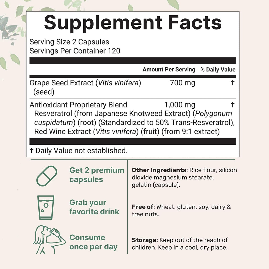 500 mg grape seed extract benefits