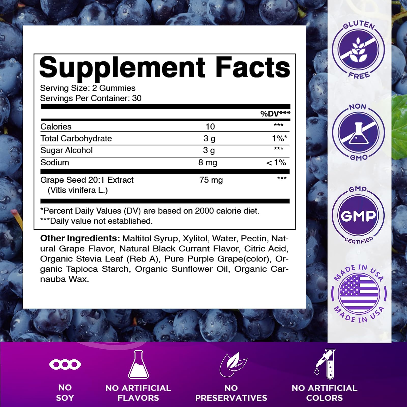 500 mg grape seed supplement