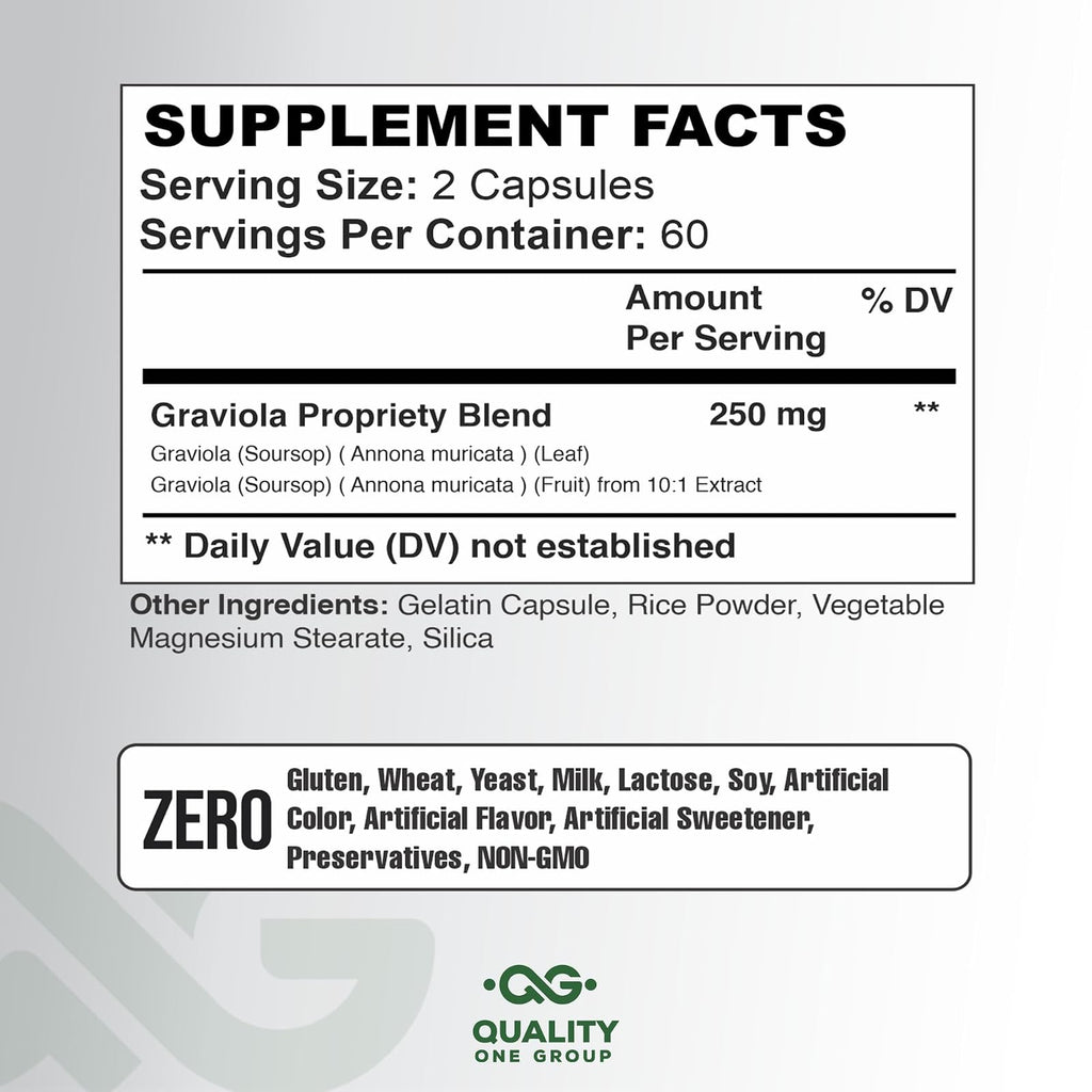 500 mg graviola capsules for health