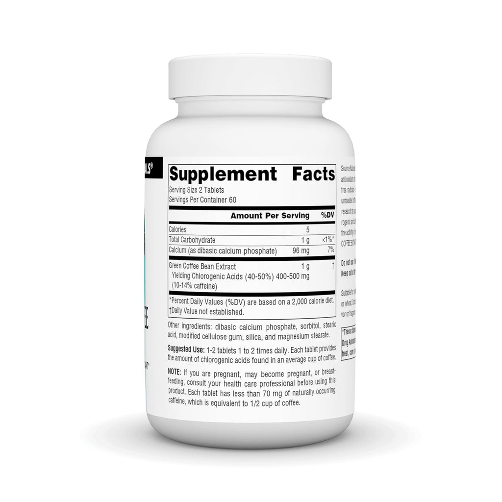 500 mg green coffee bean tablets