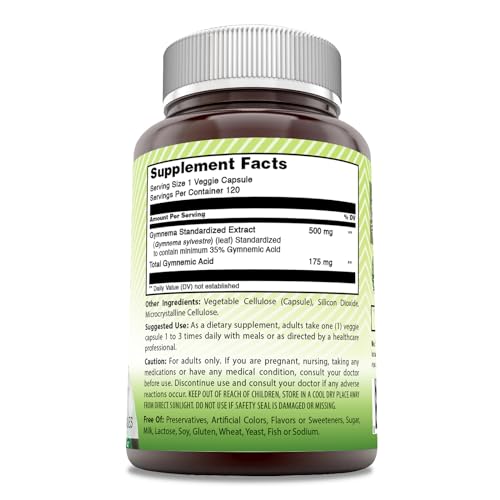 500 mg Gymnema capsules for wellness