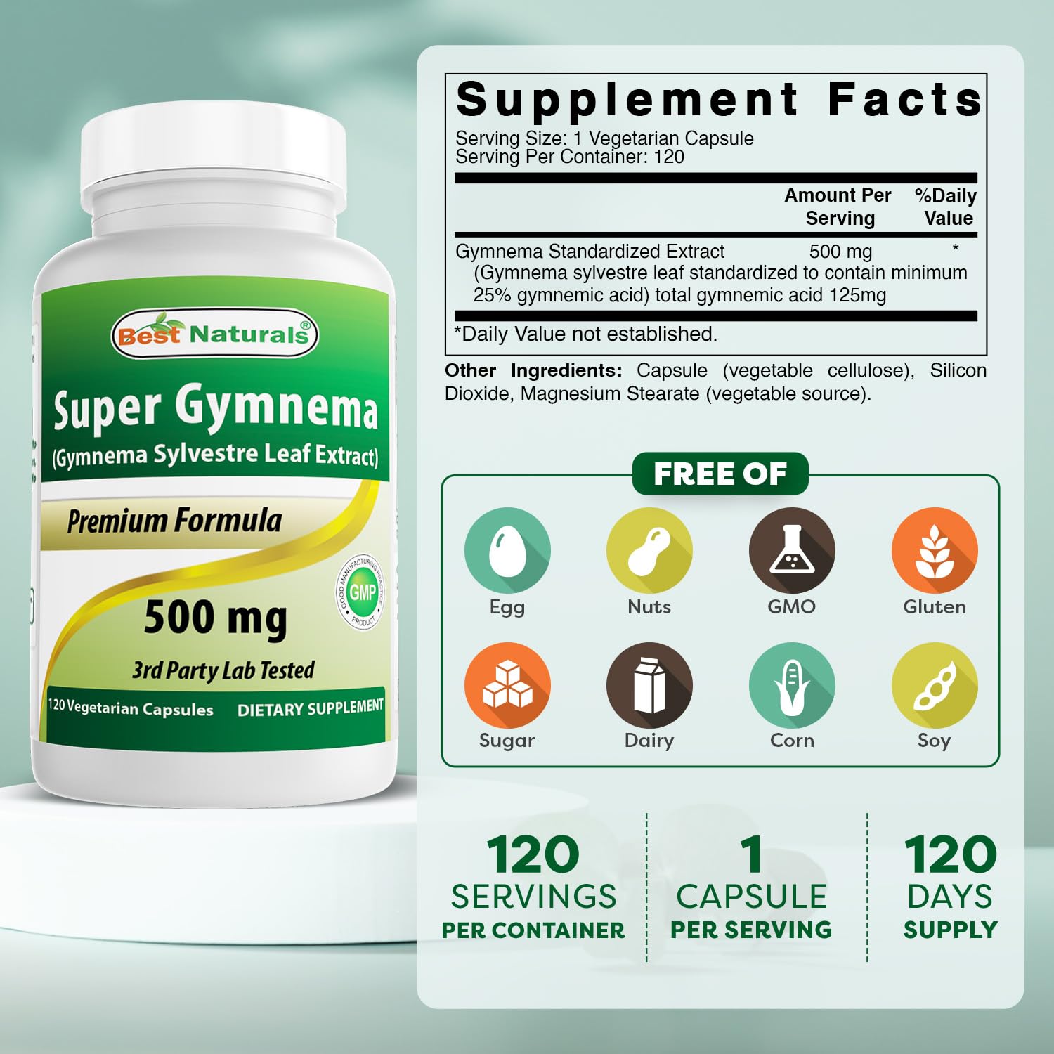 500 mg Gymnema Sylvestre capsules