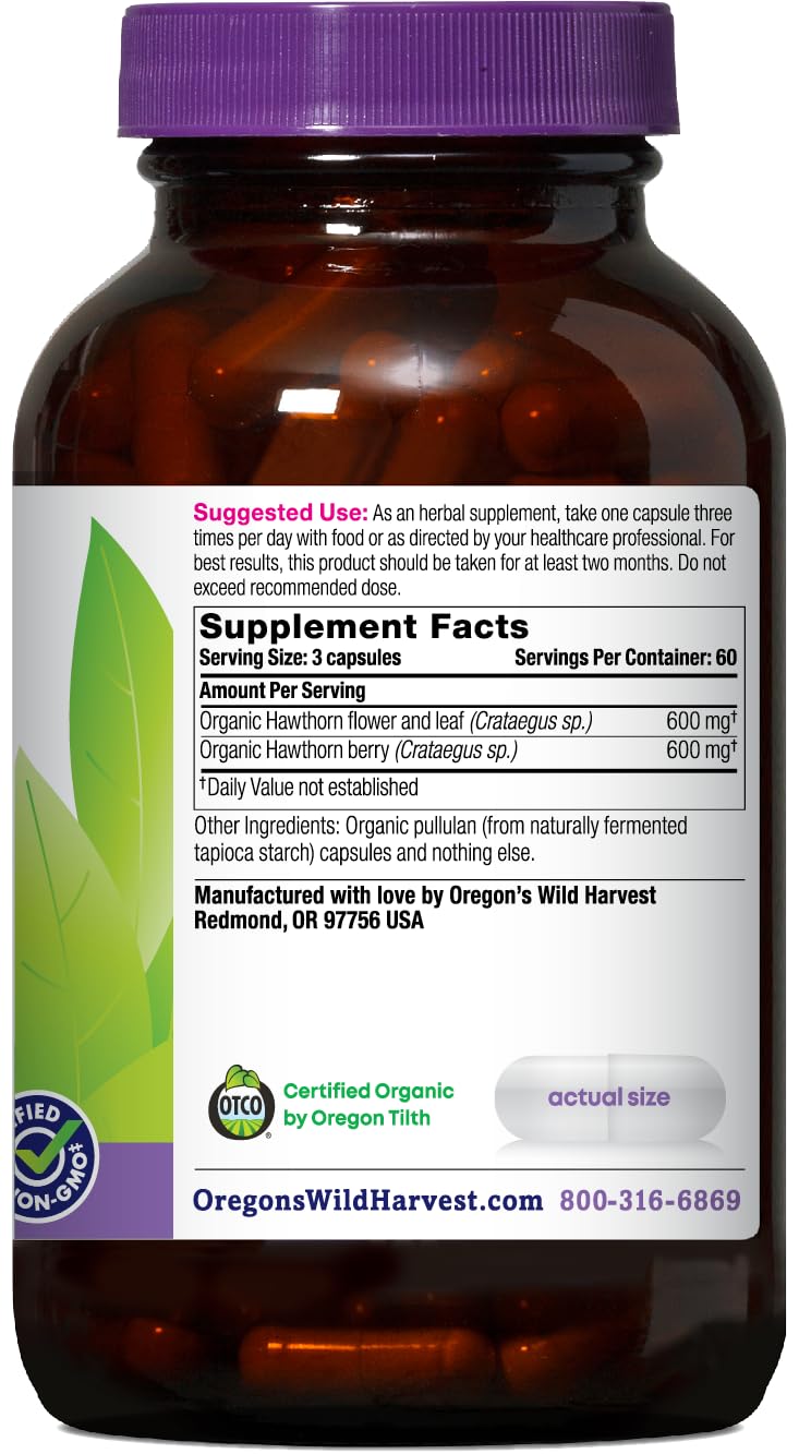500 mg Hawthorn herbal supplement