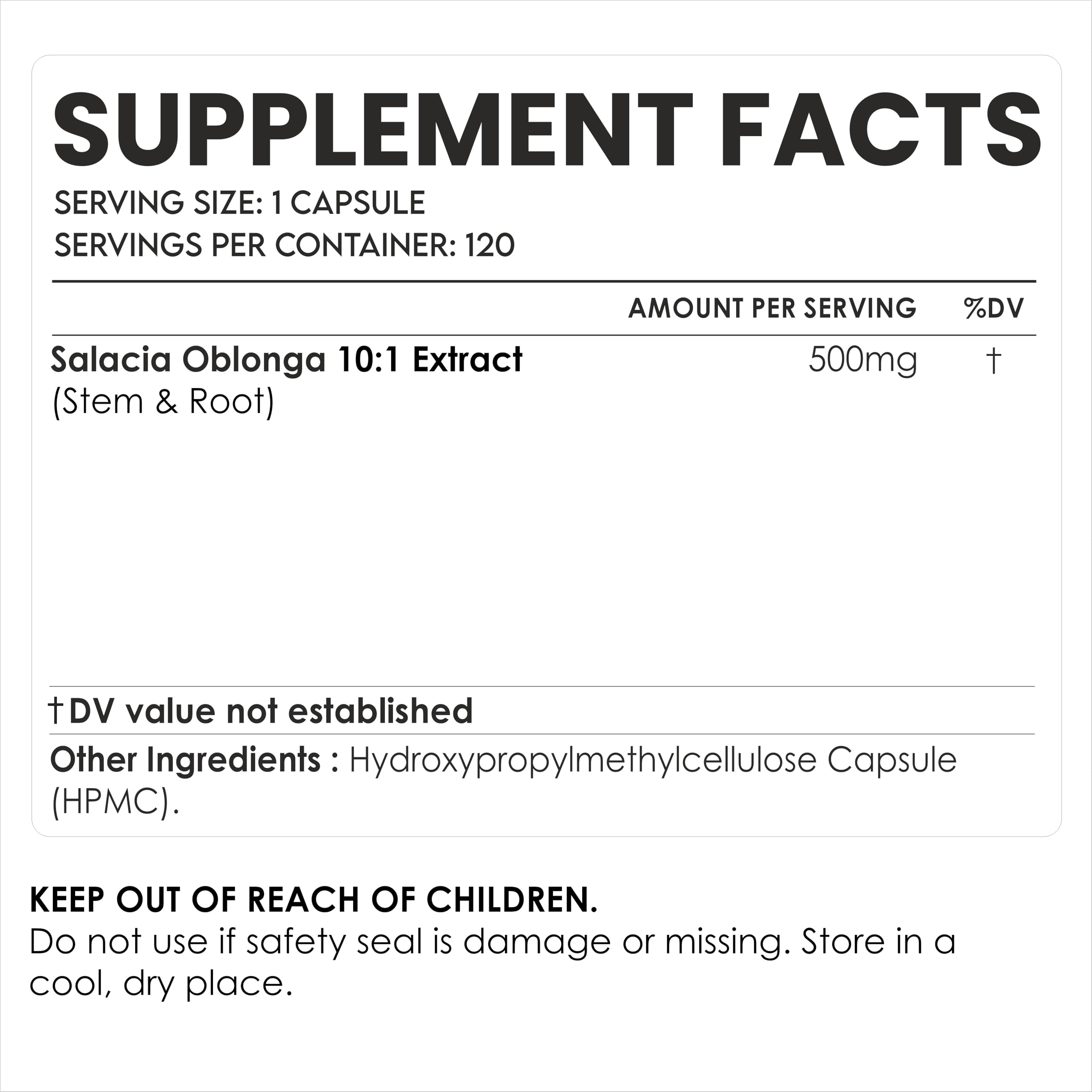 500 mg herbal extract capsules