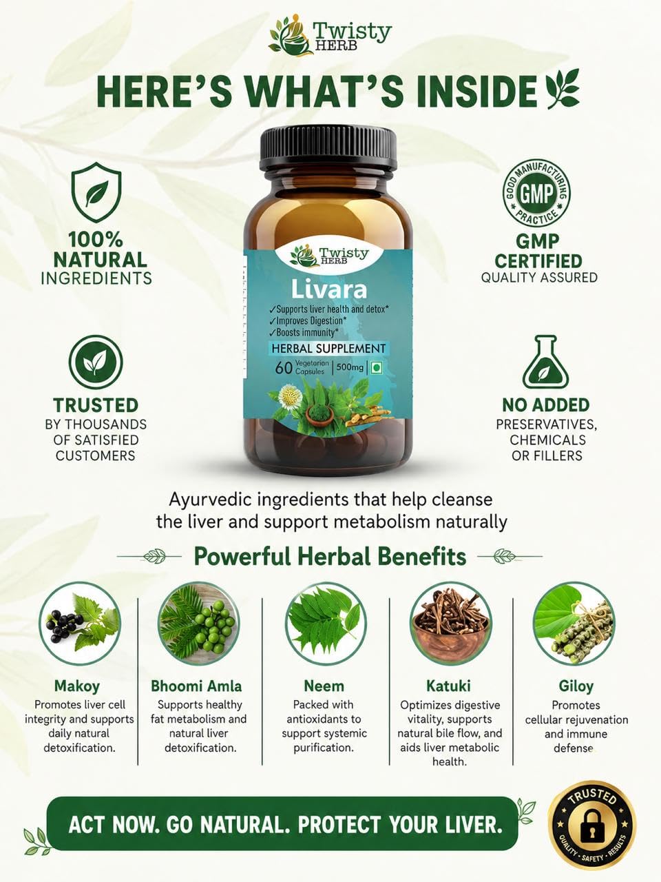 500 mg herbal liver supplement
