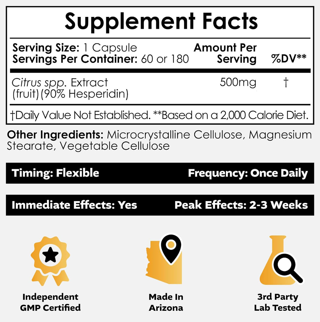 500 mg Hesperidin for immune support