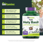 500 mg Holy Basil capsules for relaxation