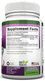 500 mg Holy Basil leaf supplement