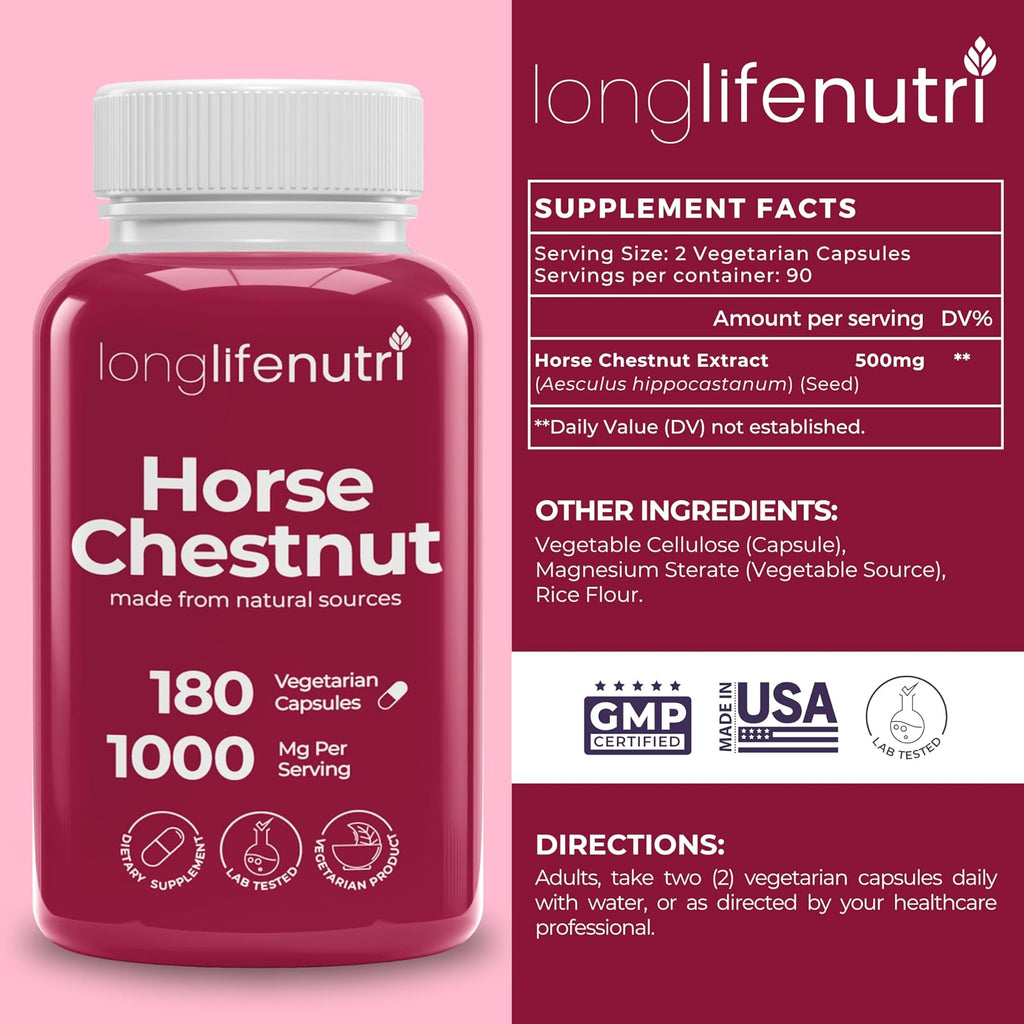 500 mg horse chestnut vitamin A supplement
