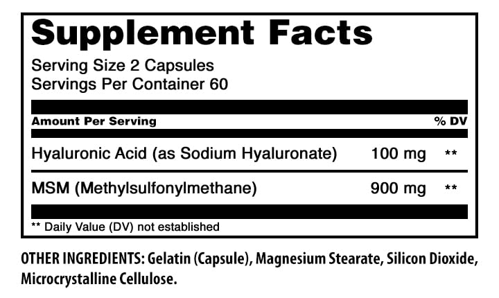500 mg hyaluronic acid supplement