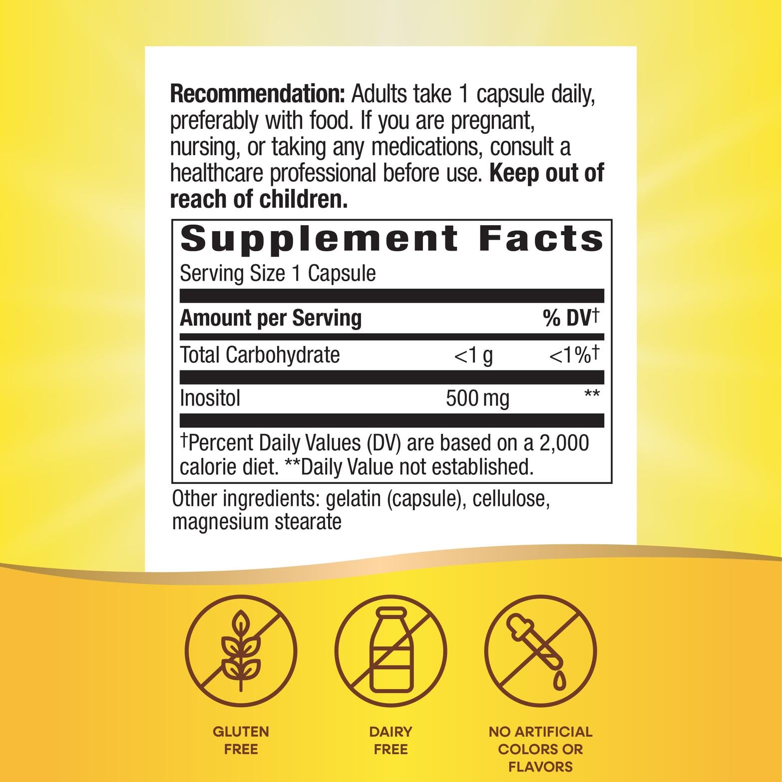 500 mg Inositol for healthy sleep