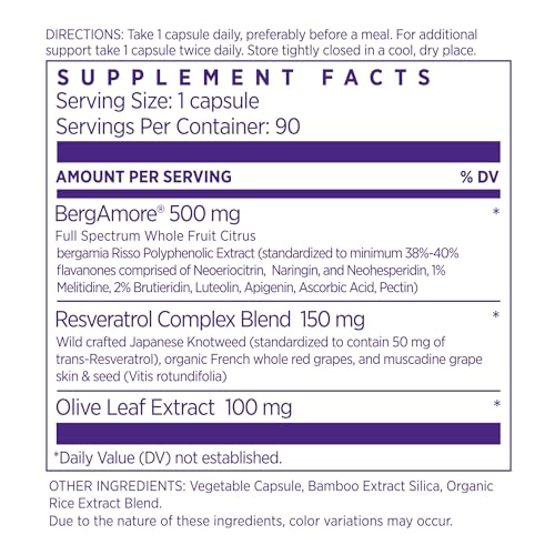 500 mg Italian Citrus Bergamot supplement