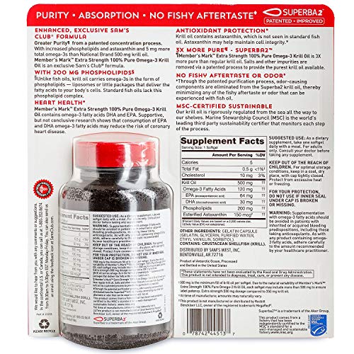 500 mg krill oil capsules