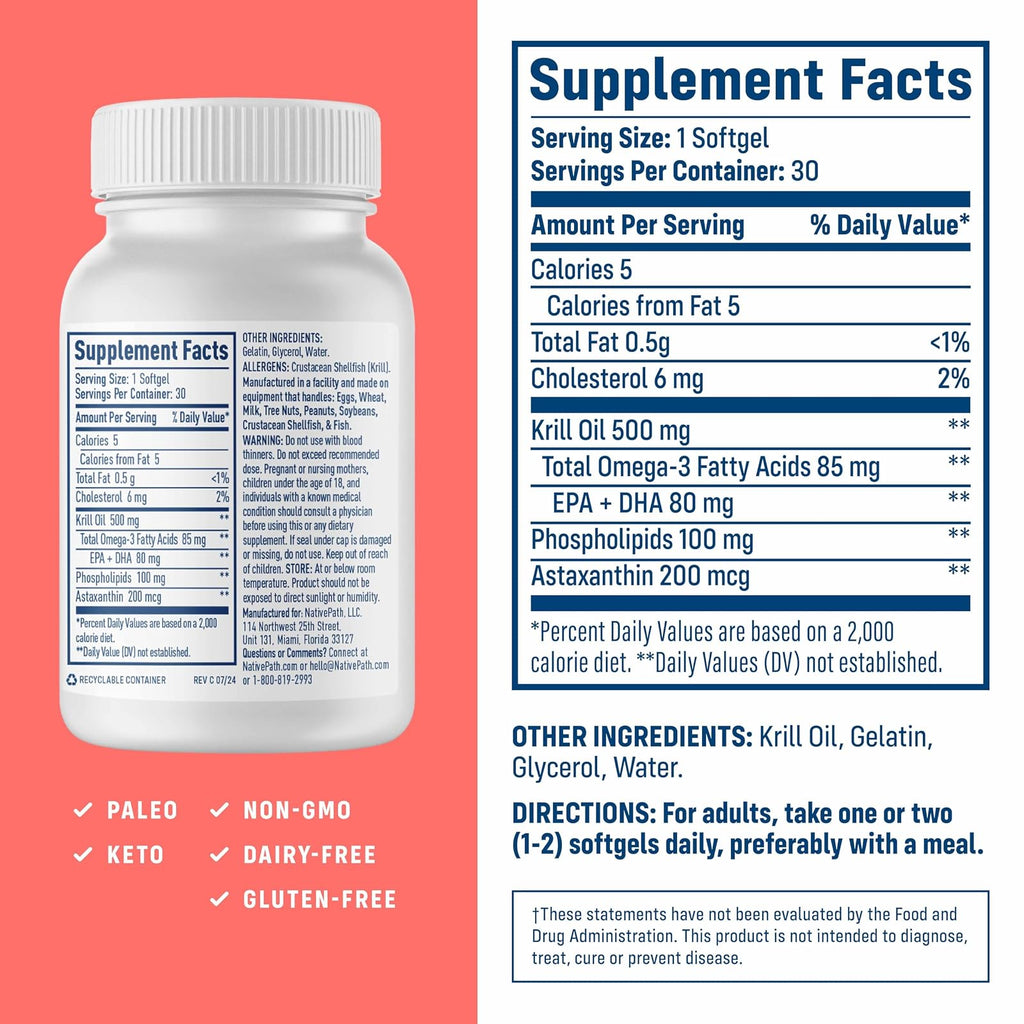 500 mg krill oil capsules