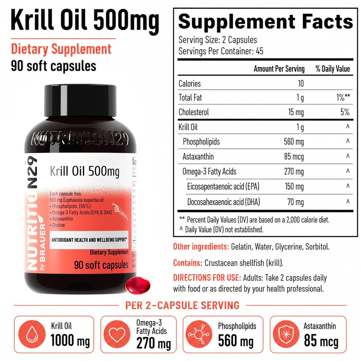500 mg krill oil softgels